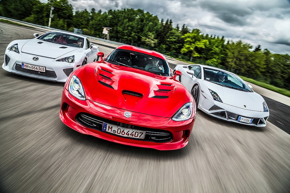 Lexus LFA, Lamborghini LP 560-4, SRT Viper im Vergleich - AUTO BILD