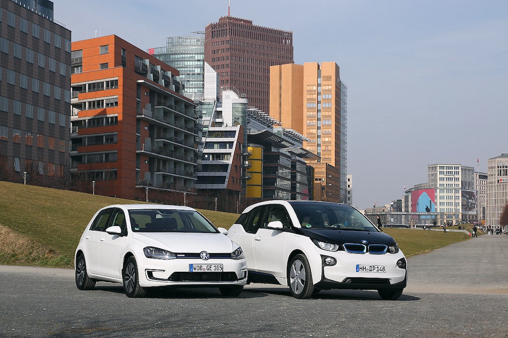 Schlicht gegen Avantgarde: VW E-Golf trifft BMW i3 - AUTO BILD