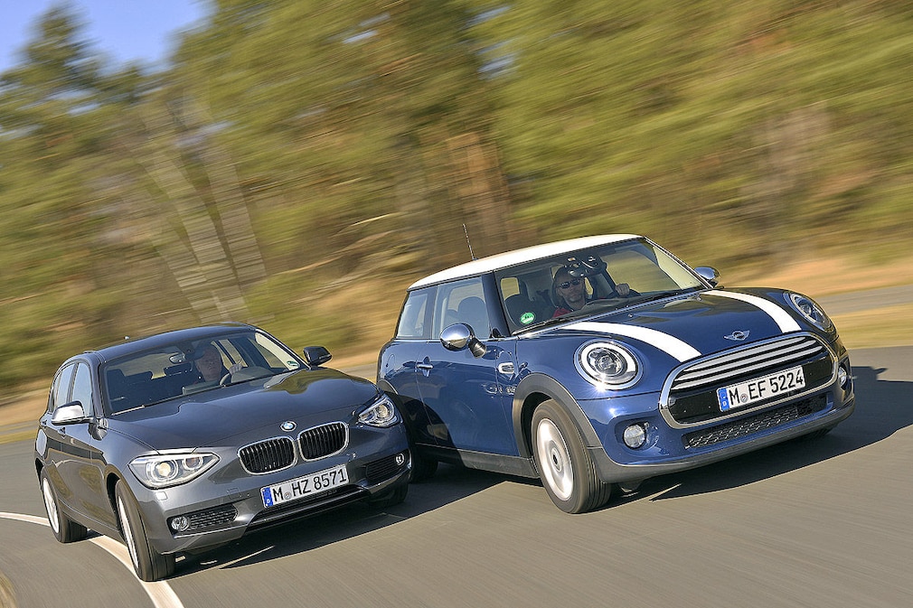 Test: Der neue Mini trifft den BMW 1er - AUTO BILD