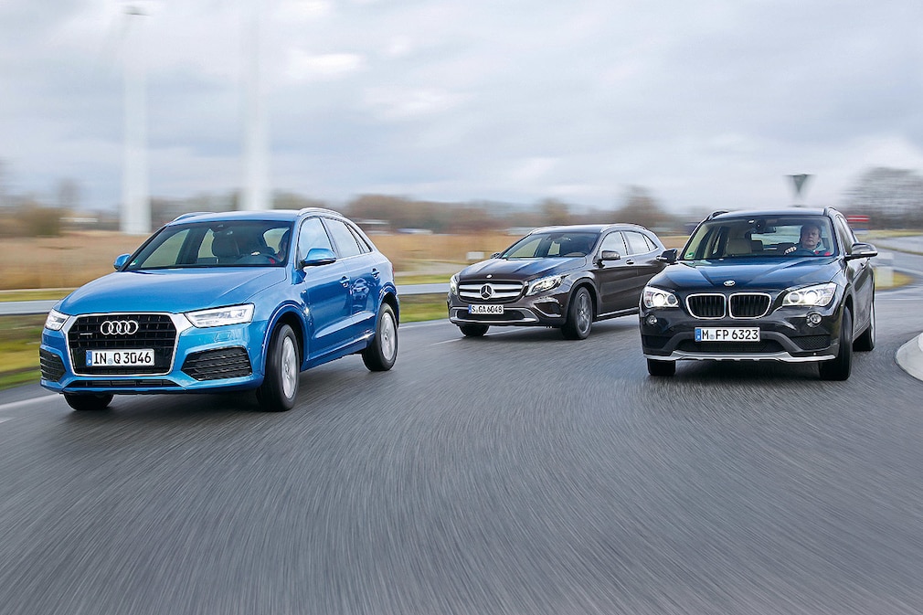 Kleine SUVs: Audi Q3 gegen BMW X1 und Mercedes GLA - AUTO BILD