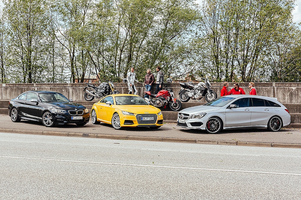 Auto gegen Motorrad: die Bikes von Audi, BMW und Mercedes - AUTO BILD