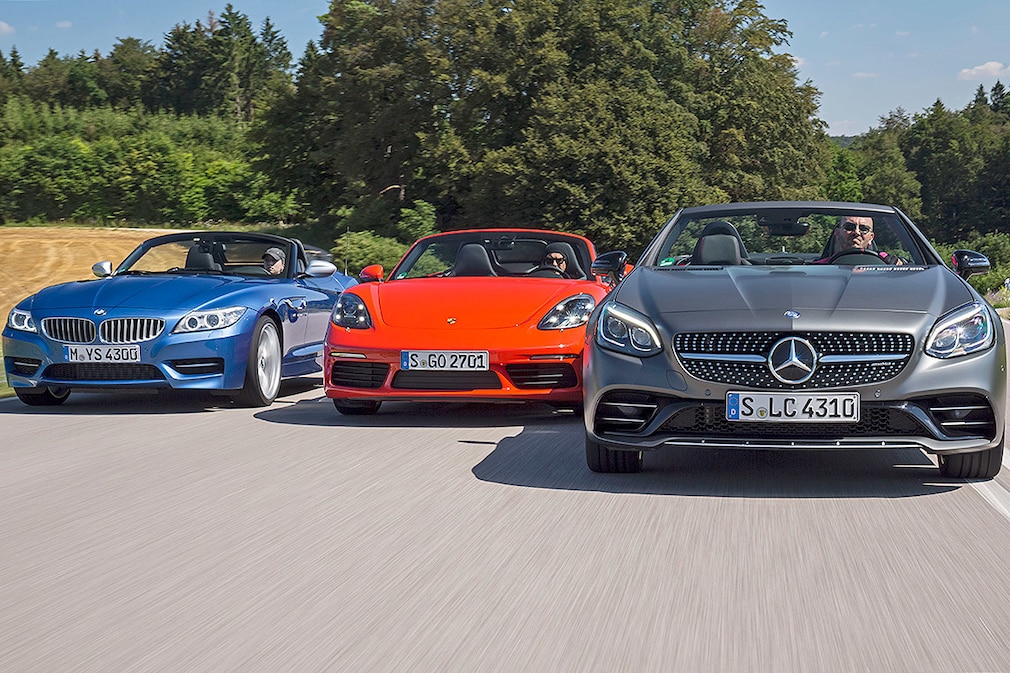 Offen für Sport: BMW Z4, Mercedes-AMG SLC und Porsche Boxster - AUTO BILD