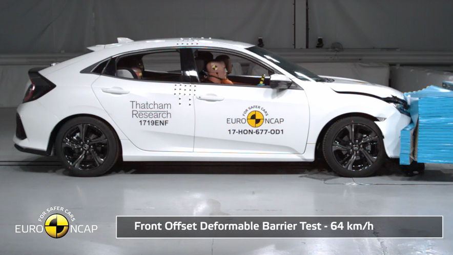 Video: Crashtest Honda Civic (2017) - AUTO BILD
