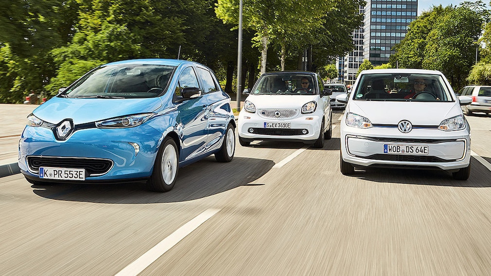 Renault Zoe/Smart EQ fortwo/VW e-Up: E-Autos im Test - AUTO BILD