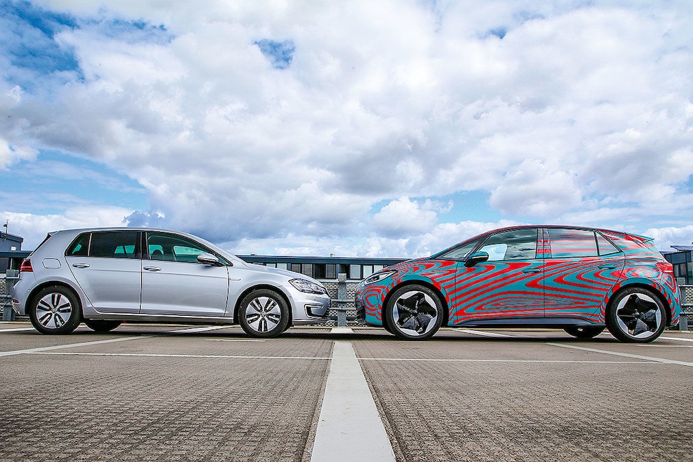VW ID.3 gegen VW e-Golf: Test, Motor, Preis, Vergleich - AUTO BILD