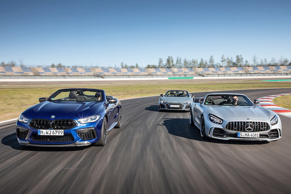 Audi R8, BMW M8, Mercedes-AMG GT R: Sportcabrios im Test - AUTO BILD