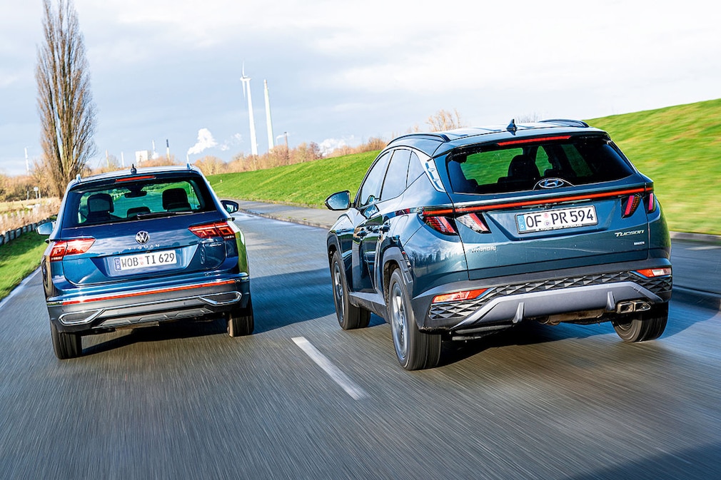 Hyundai Tucson gegen VW Tiguan: Test, SUV, Motor, Preis - AUTO BILD