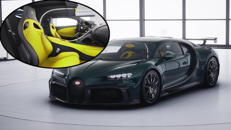 Lime Green Bugatti Bugatti Chiron Pur Sport Cold Start + Lamborghini