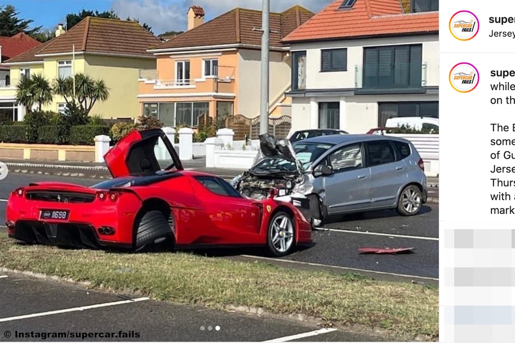 Ferrari Enzo (2022): Seltener Supersportwagen gecrasht - AUTO BILD