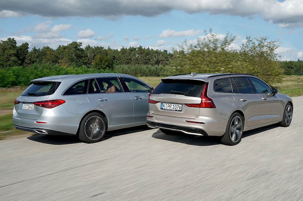 Mercedes C 220 T Vs Volvo V60 B4 Edel Kombis Im Vergleichstest Auto
