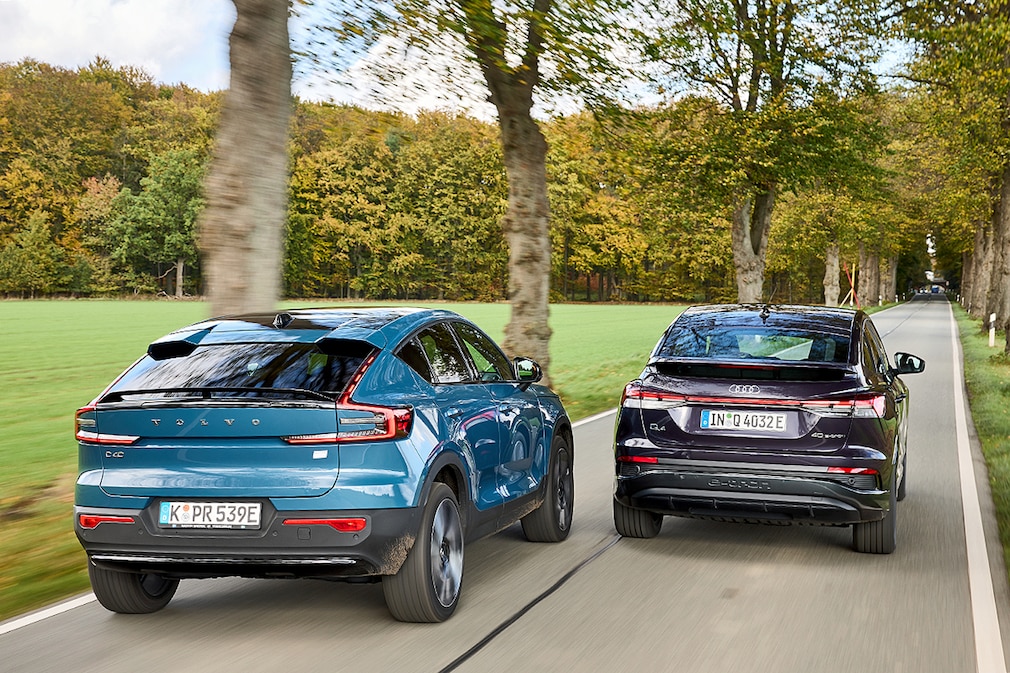 Audi Q4 e-tron vs. Volvo C40: schöne Elektro-SUV im Test - AUTO BILD