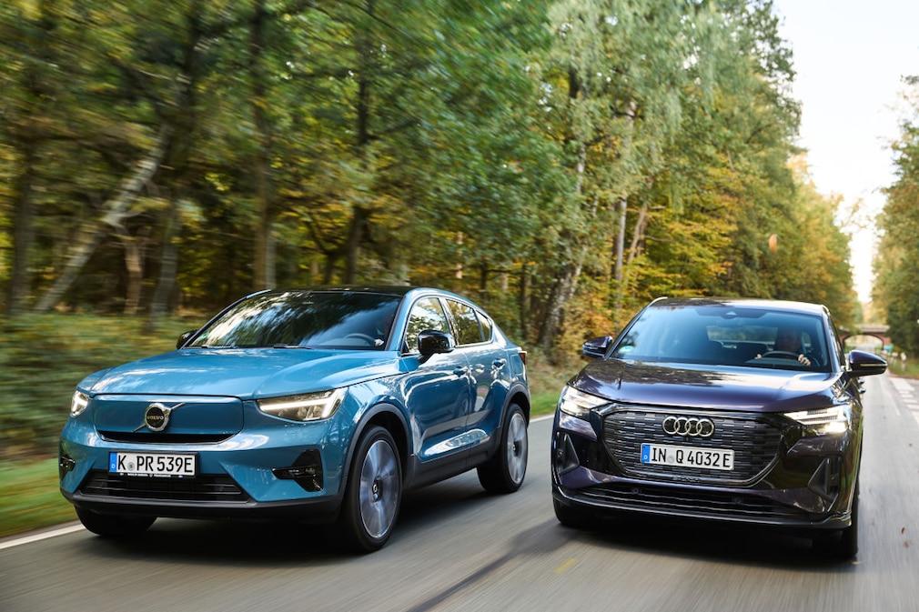 Audi Q4 e-tron vs. Volvo C40: schöne Elektro-SUV im Test - AUTO BILD
