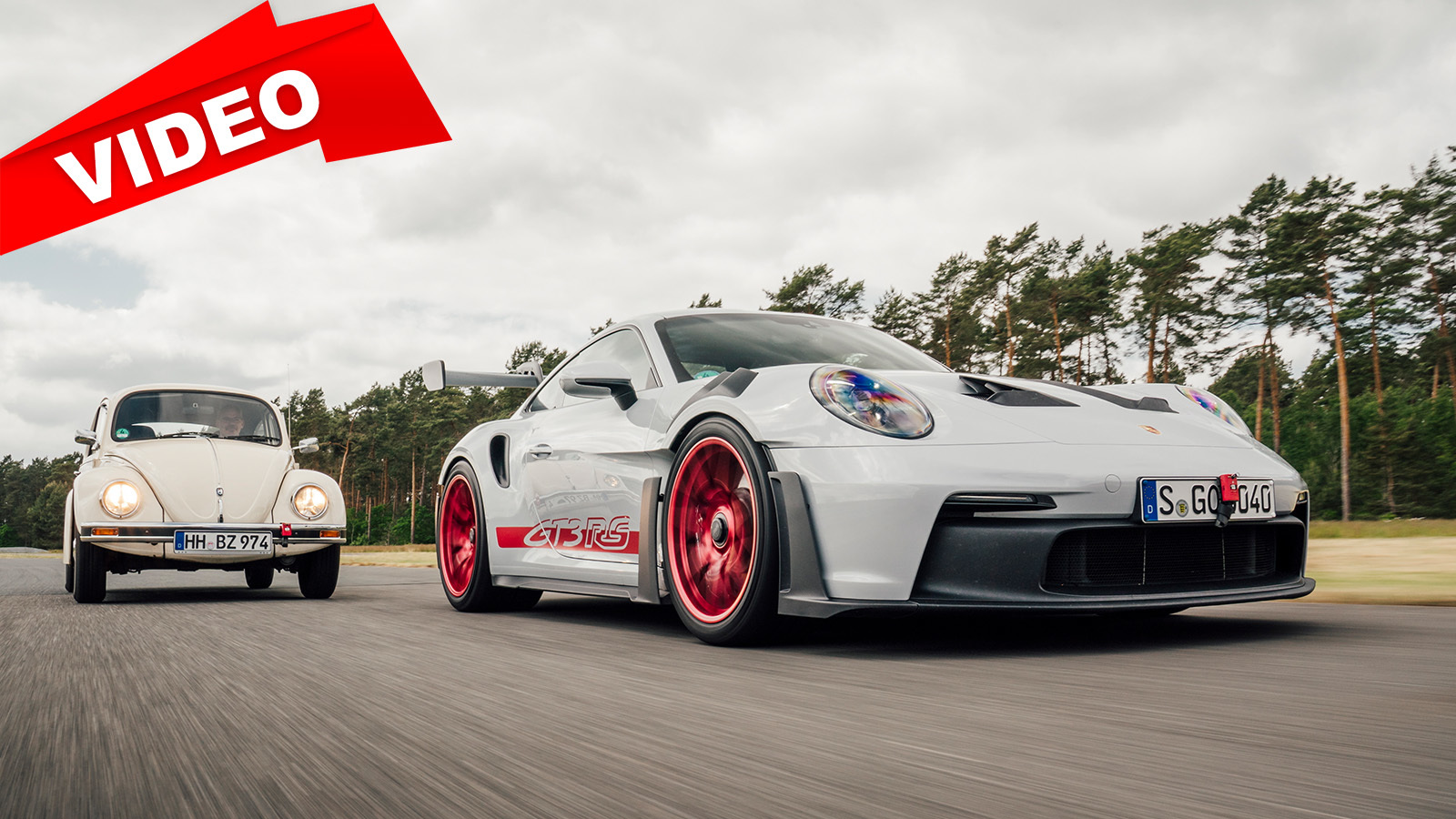Porsche 911 GT3 RS und VW Käfer (2023): Vergleich - Leistung - AUTO ...