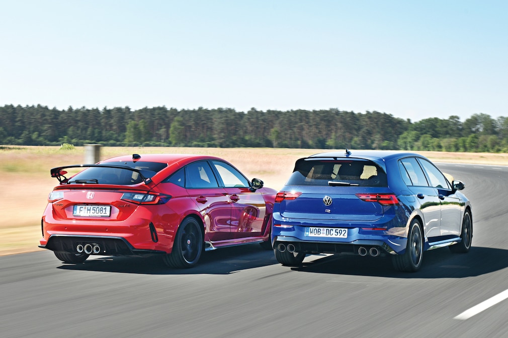 Civic Type R vs. Golf R Perfomrance: Kompaktsportler im Test - AUTO BILD
