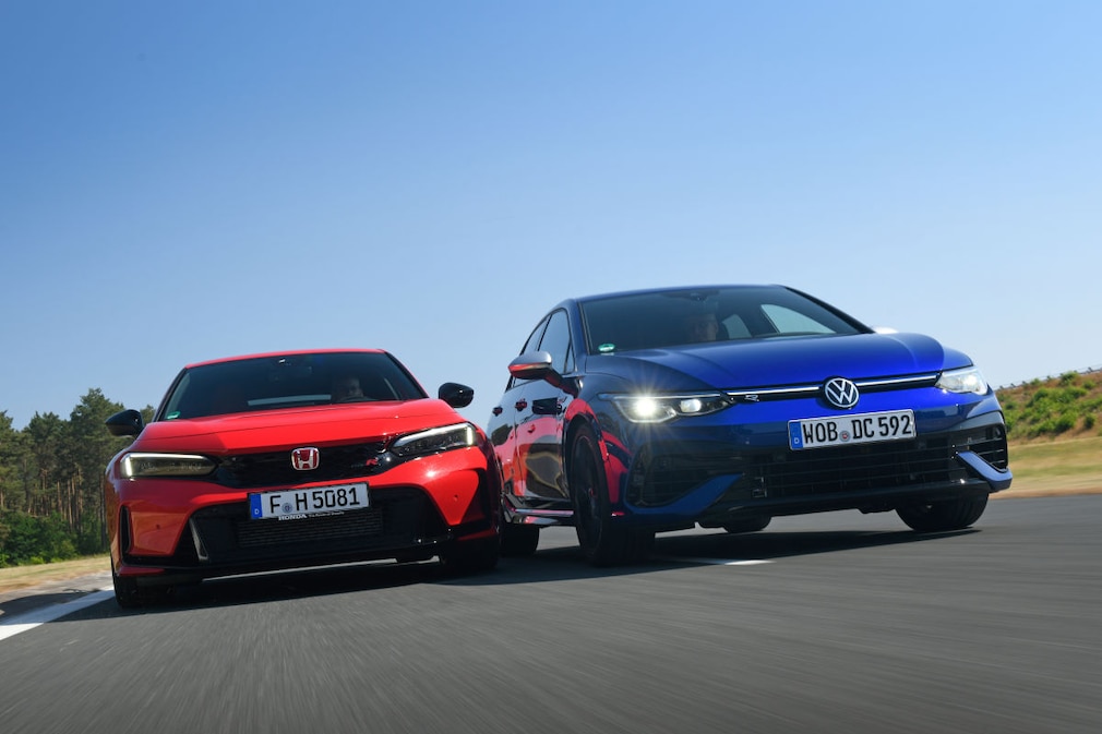 Civic Type R vs. Golf R Perfomrance: Kompaktsportler im Test - AUTO BILD