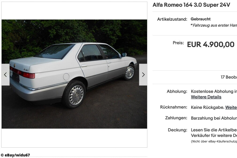 Alfa Romeo 164 3.0 Super 24V bei eBay - AUTO BILD KLASSIK