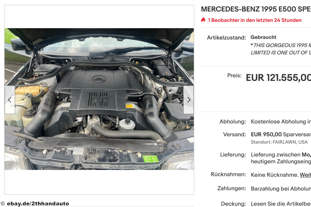 Mercedes-Benz E 500 Special Edition bei eBay - AUTO BILD KLASSIK