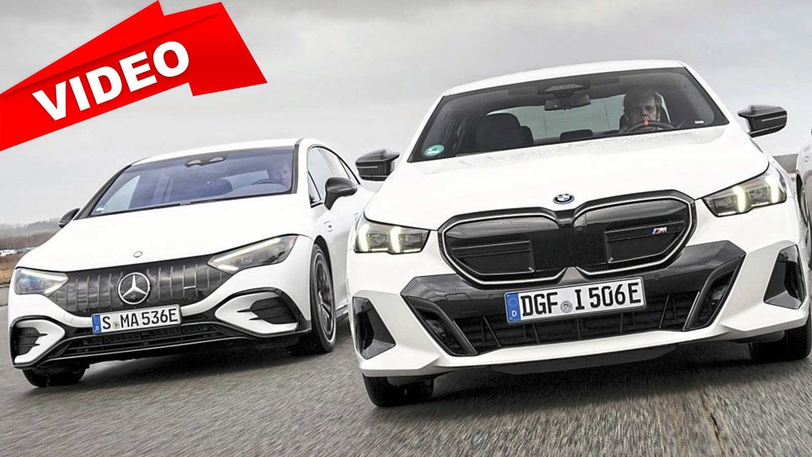 Mercedes-AMG EQE 53 vs. BMW i5 M60 (2024): Vergleich - Test - AUTO BILD