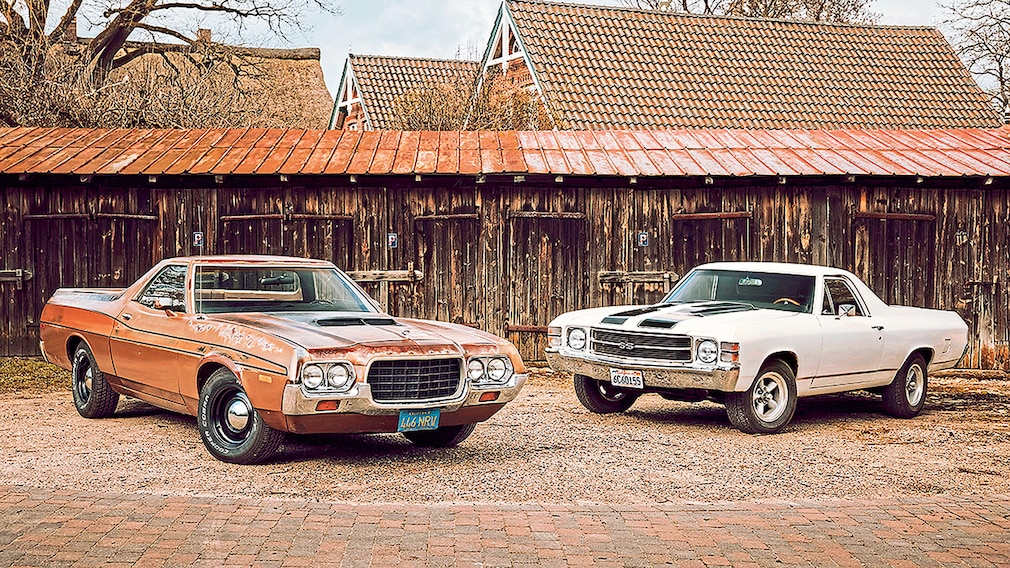 Ford Ranchero GT 1972 und Chevy El Camino SS 1971 im Test - AUTO BILD ...