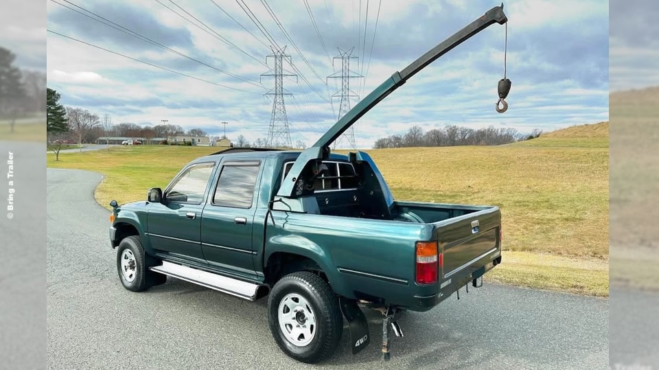 Den Kran für den Pick-up gab es ab Werk!