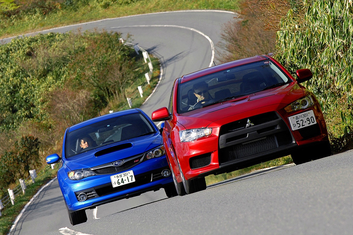 Test Impreza WRX STi/Lancer Evo X - AUTO BILD