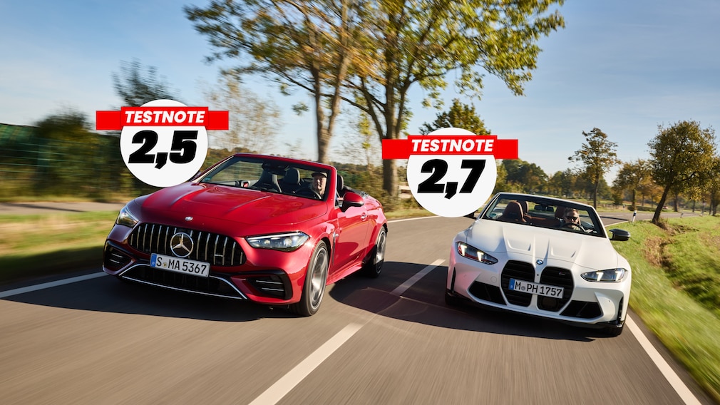 BMW M4 vs. Mercedes-AMG CLE 53: sportliche Cabrios im Test - AUTO BILD