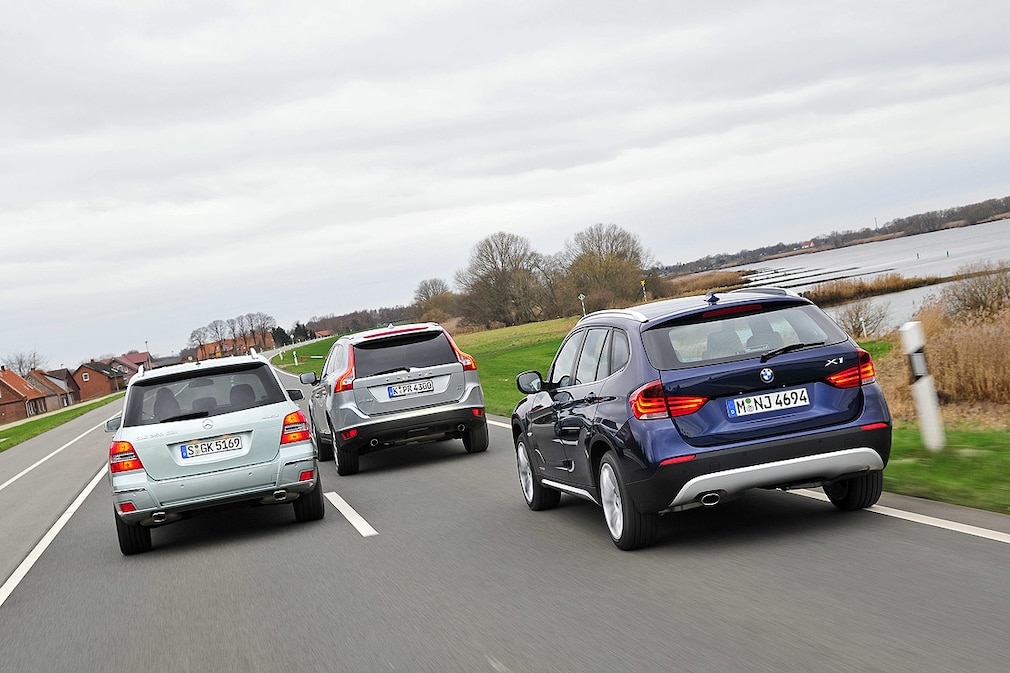 BMW X1, Mercedes GLK und Volvo XC60 im Vergleich - AUTO BILD