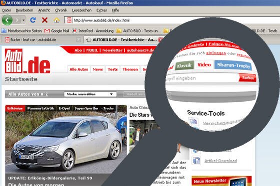 Neue Suchfunktion bei autobild.de - AUTO BILD