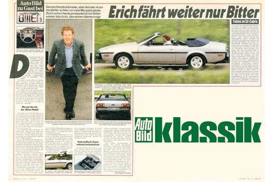 Zu Gast bei Erich Bitter: AUTO BILD-Archiv-Artikel 27/1986 - AUTO BILD ...