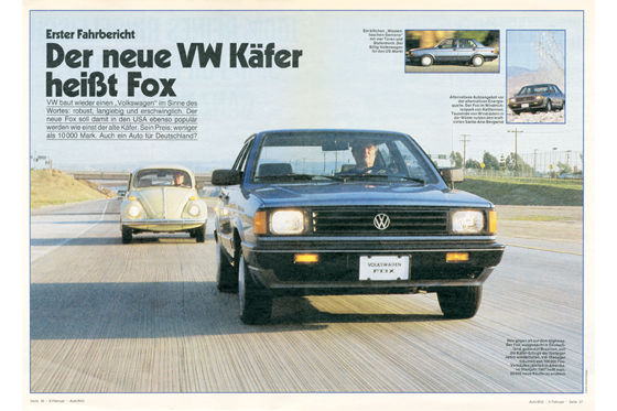 Erster Fahrbericht VW Fox: AUTO BILD Archivartikel 7/1987 - AUTO BILD ...