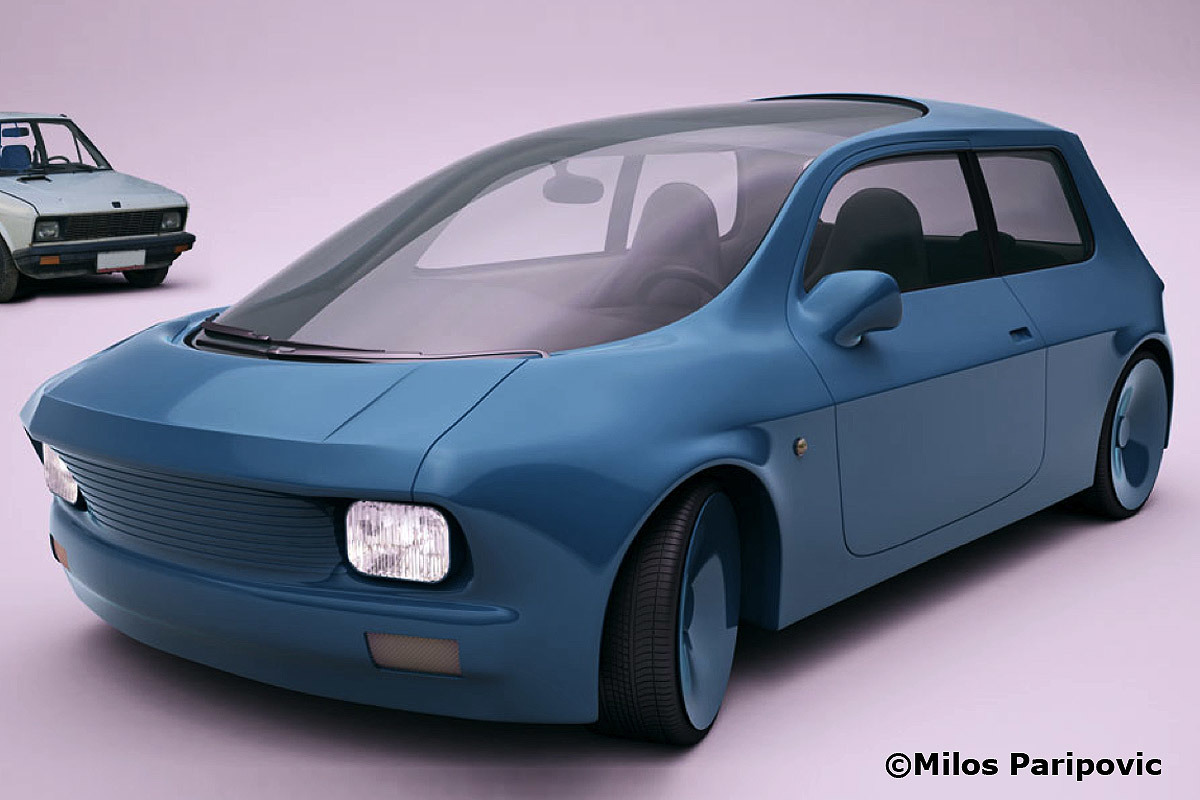 Yugo Motors Sticker For Sale Mit "Yugo Auto Rot US Version" Von